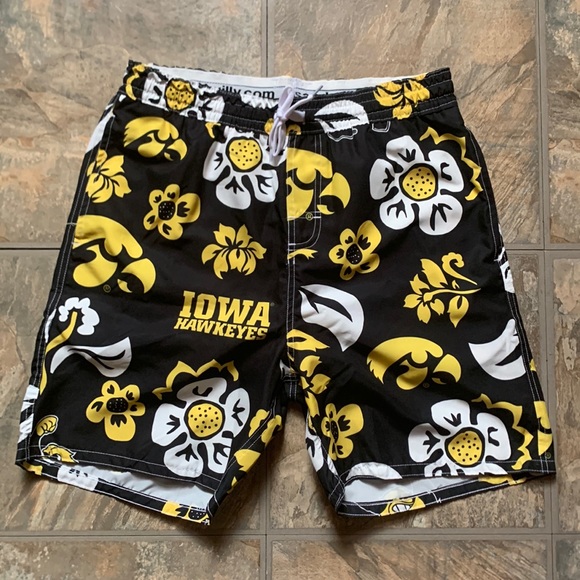Wes And Willy | Swim | Mens Wes Willy Black Iowa Hawkeyes Volley Swim ...